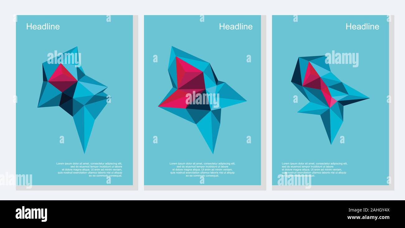 Geometry polygons Vector art for covers, presentations, leaflet ...