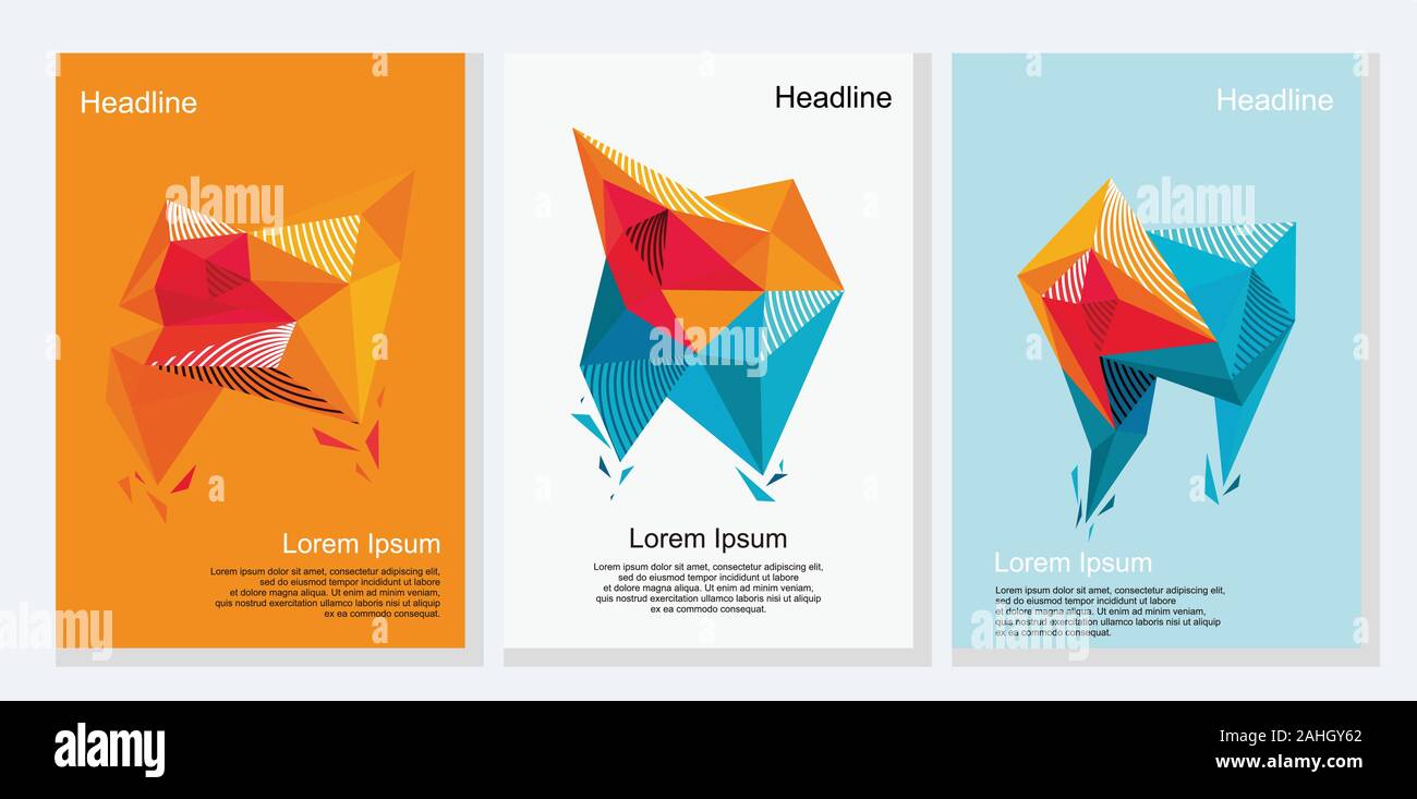 Geometry polygons Vector art for covers, presentations, leaflet ...