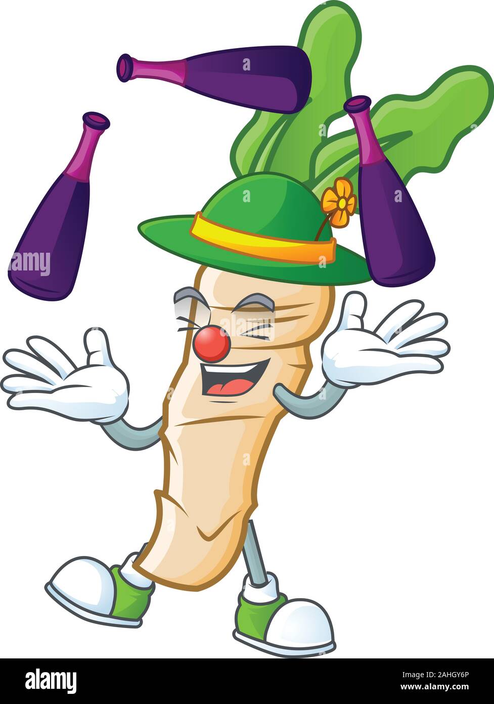 Cute and cool Juggling horseradish cartoon character Stock Vector Image ...