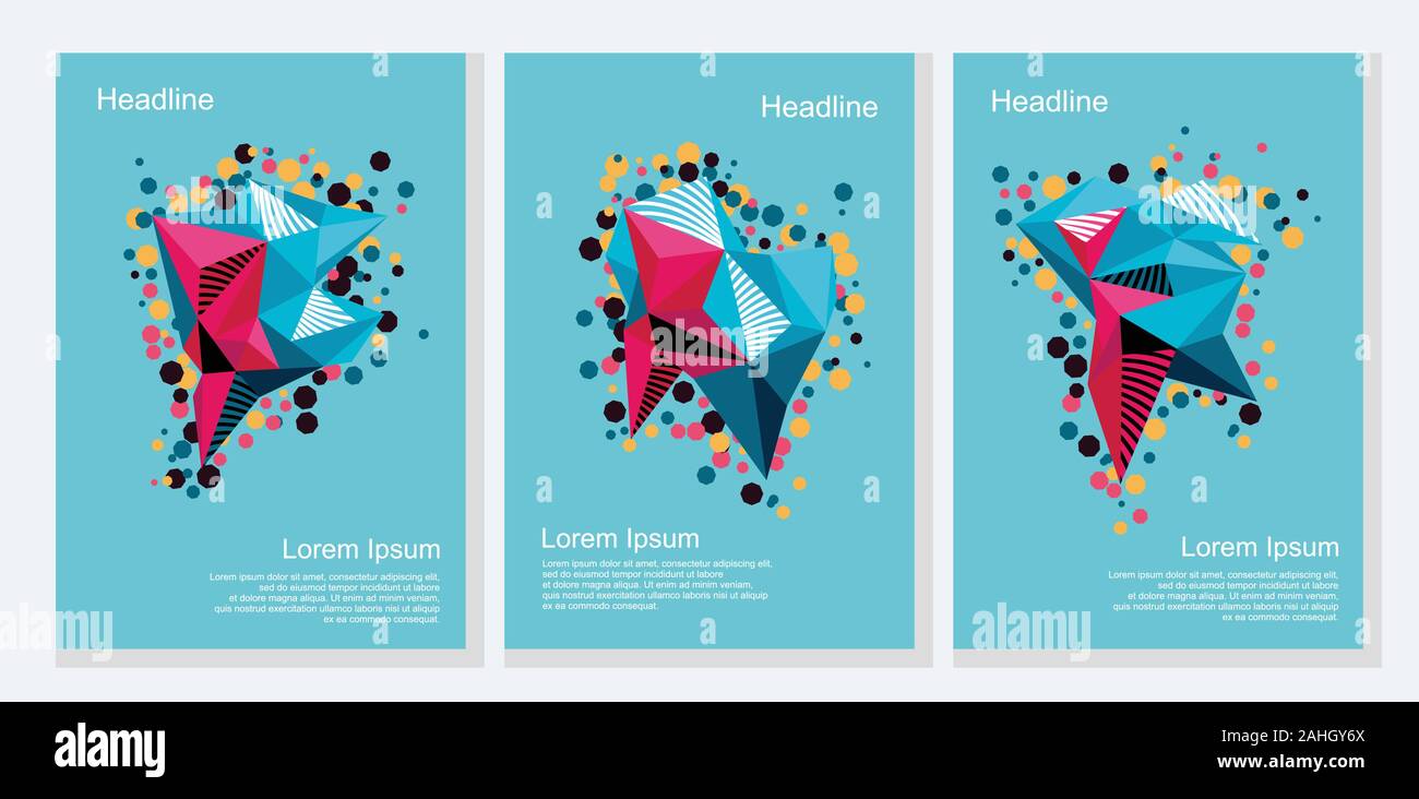 Geometry polygons Vector art for covers, presentations, leaflet ...