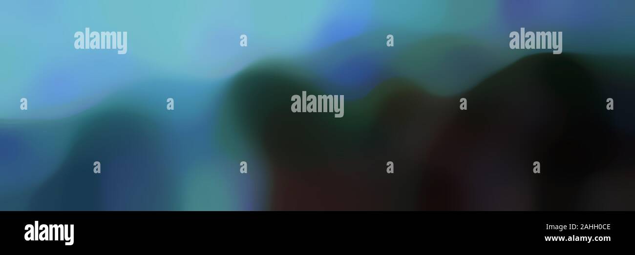 blurred horizontal background texture with very dark blue, teal blue ...