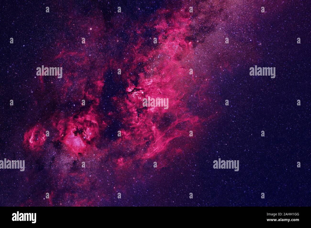 Cosmic nebula, deep space. In pink, with stars. Elements of this image ...