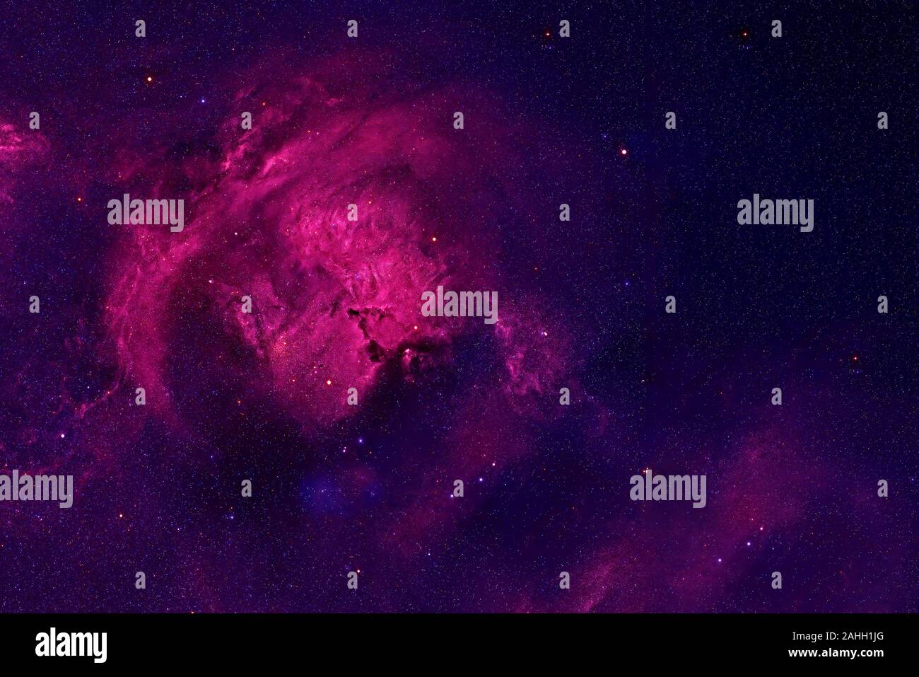 Red cosmic nebula, deep space. Elements of this image were furnished by ...