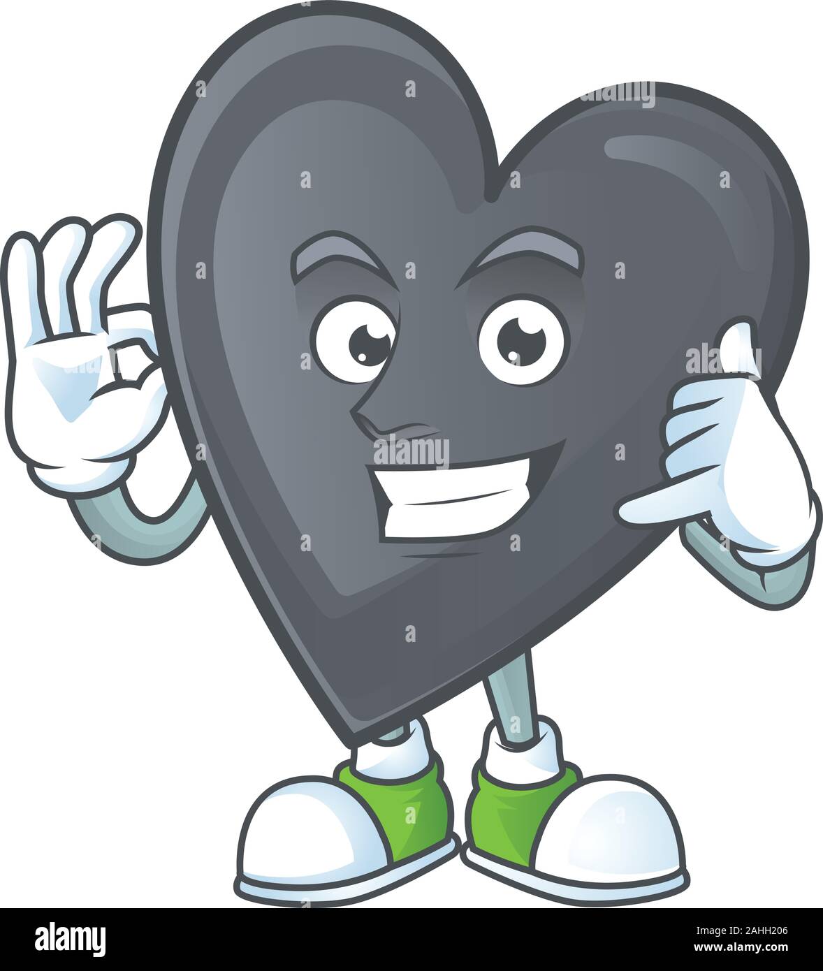Call me cool black love cartoon character design Stock Vector Image ...