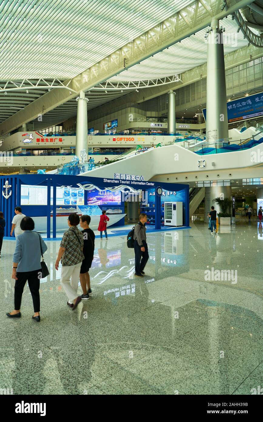 SHENZHEN, CHINA - CIRCA NOVEMBER, 2019: interior shot of Shekou port in ...
