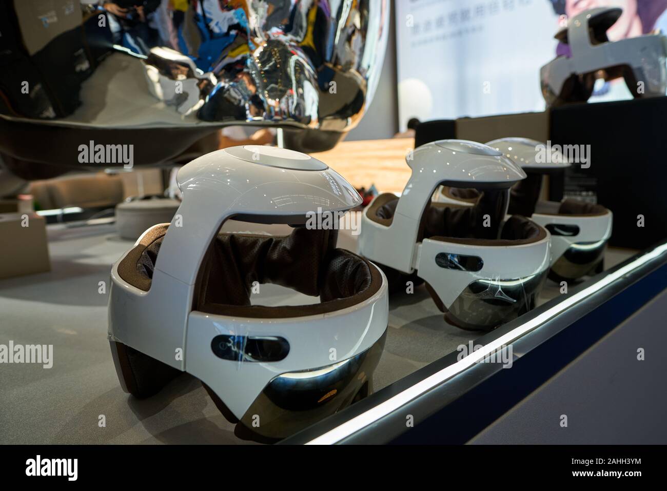 SHENZHEN, CHINA - CIRCA NOVEMBER, 2019: gadgets on display at China Hi ...