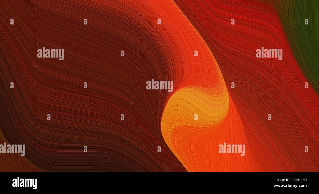 waves artistic colorful abstract background with dark red, orange red ...