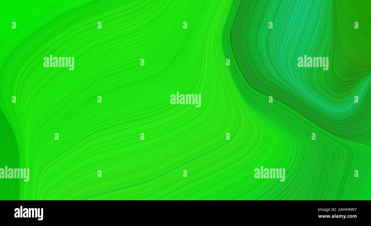 colorful abstract wave background with lime green, forest green and ...