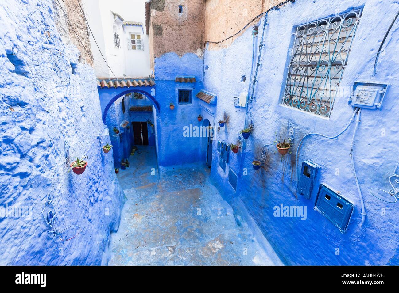 Traditional and typical moroccan architectural details in Africa Narrow ...