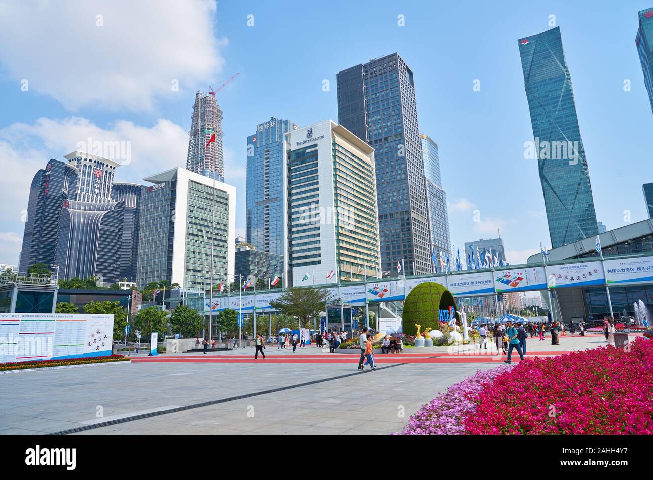 SHENZHEN, CHINA - CIRCA NOVEMBER, 2019: Shenzhen urban landscape in the ...