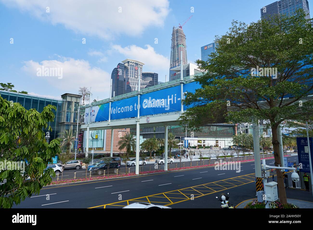 SHENZHEN, CHINA - CIRCA NOVEMBER, 2019: Shenzhen urban landscape in the ...