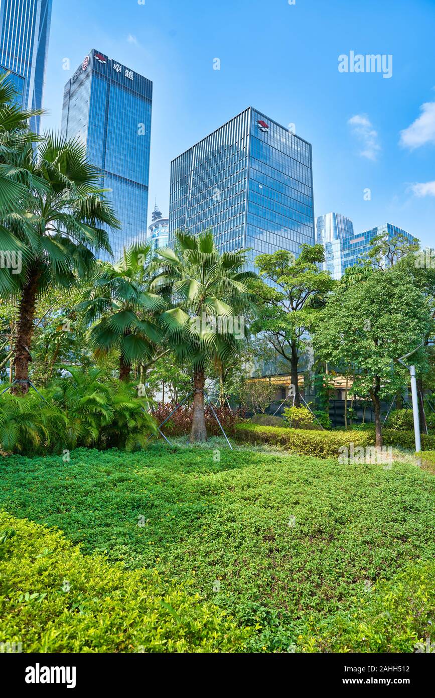 SHENZHEN, CHINA - CIRCA NOVEMBER, 2019: Shenzhen urban landscape in the ...