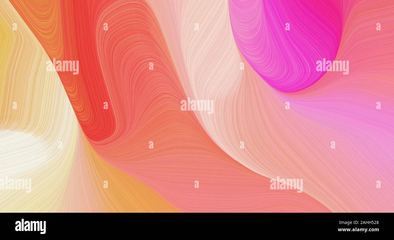 creative colorful abstract wave background with dark salmon, bisque and ...