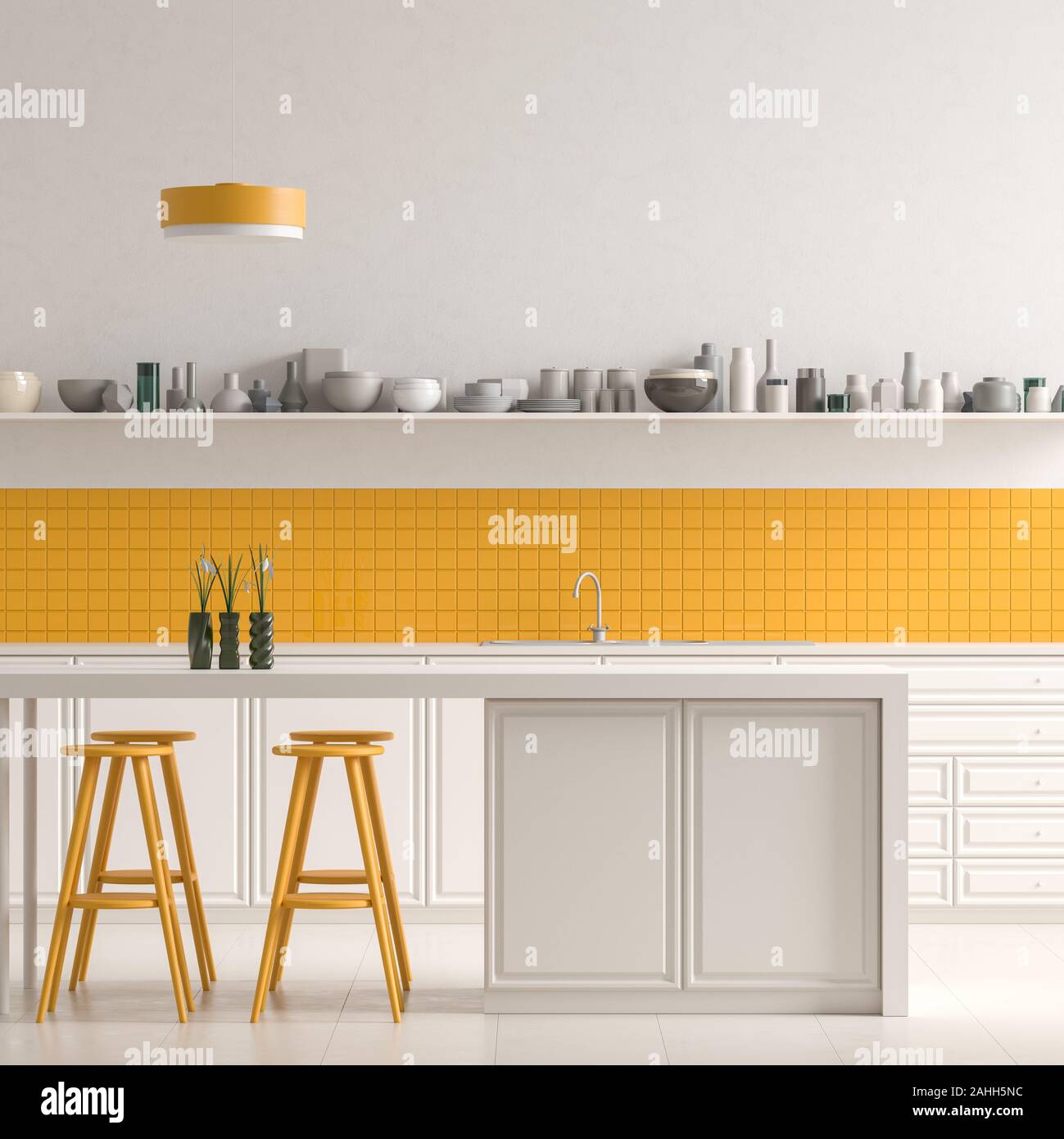 Modern spacious kitchen design. Minimalist kitchen design with copy ... Modern spacious kitchen design. Minimalist kitchen design with copy ...