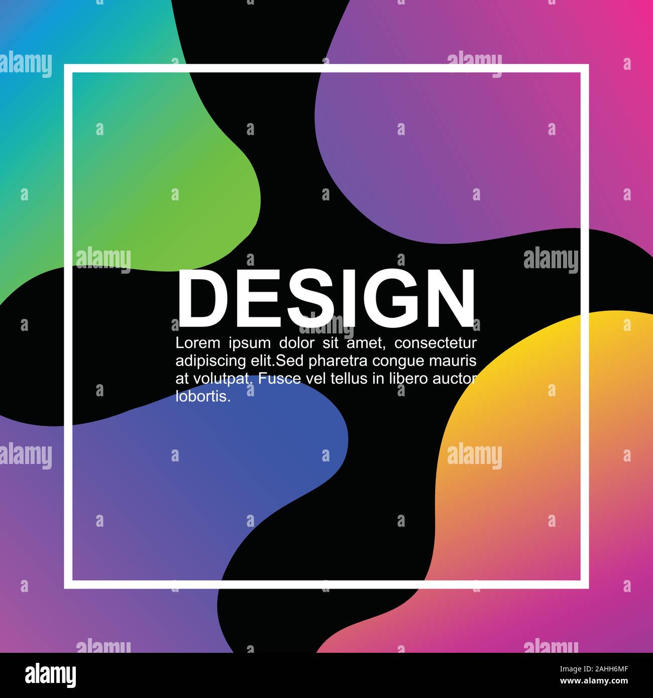 Fluid colorful bubble shapes composition. Trendy minimal design. Eps10 ...