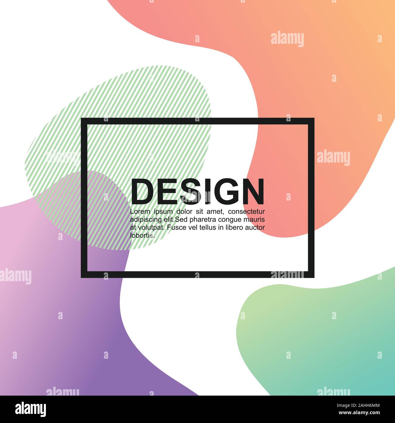 Fluid colorful bubble shapes composition. Trendy minimal design. Eps10 ...