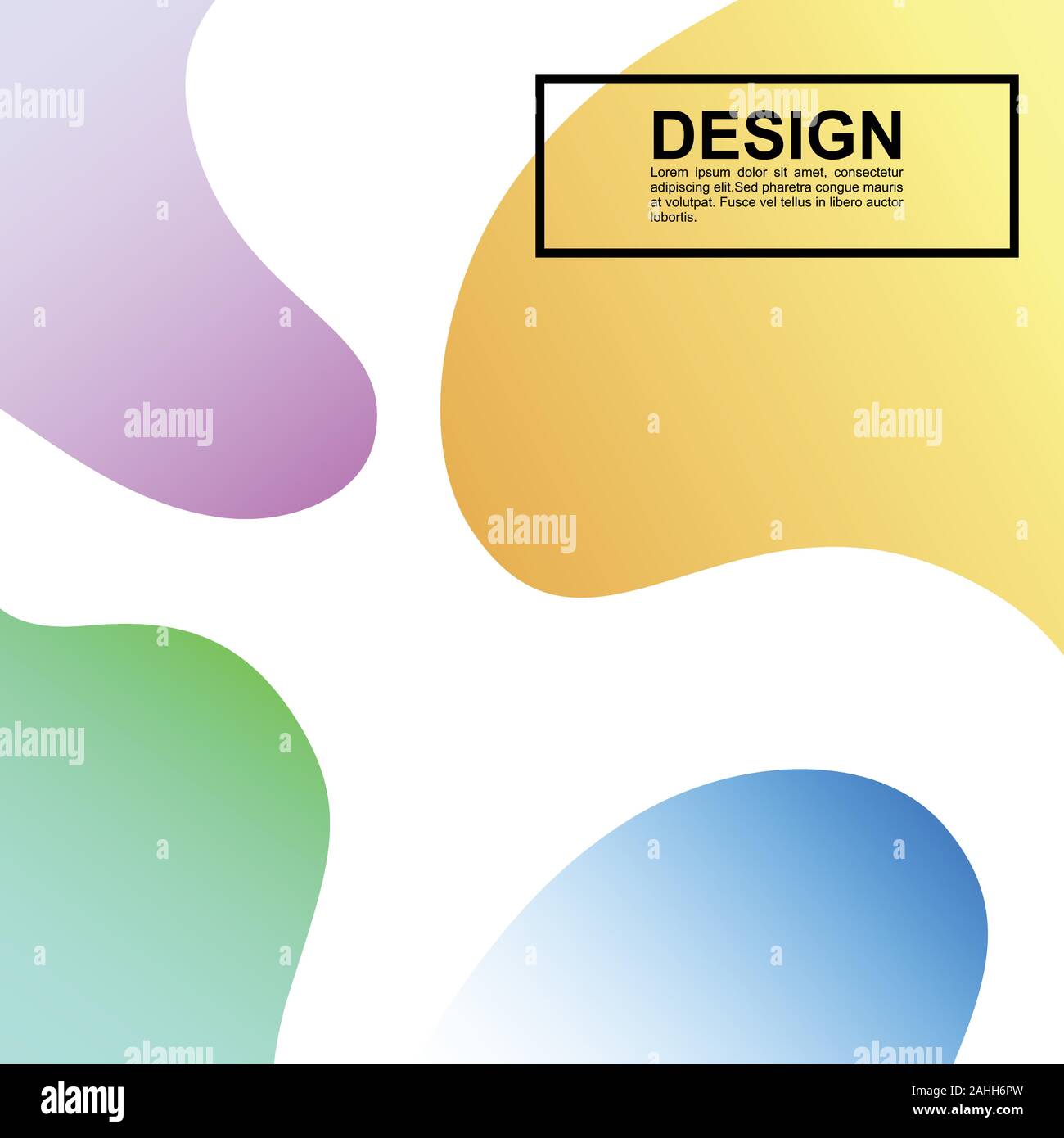 Fluid colorful bubble shapes composition. Trendy minimal design. Eps10 ...