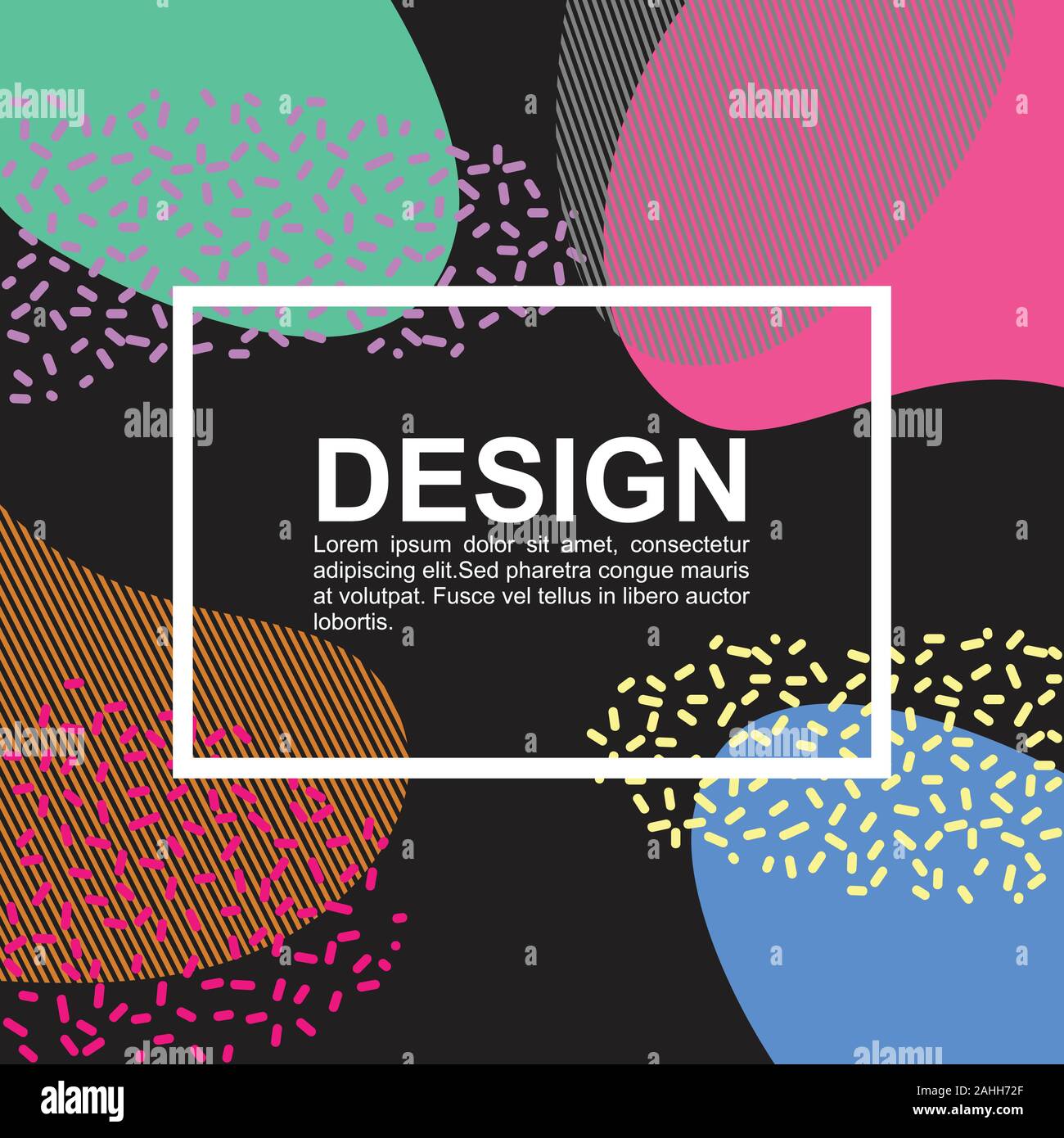 Fluid colorful bubble shapes composition. Trendy minimal design. Eps10 ...