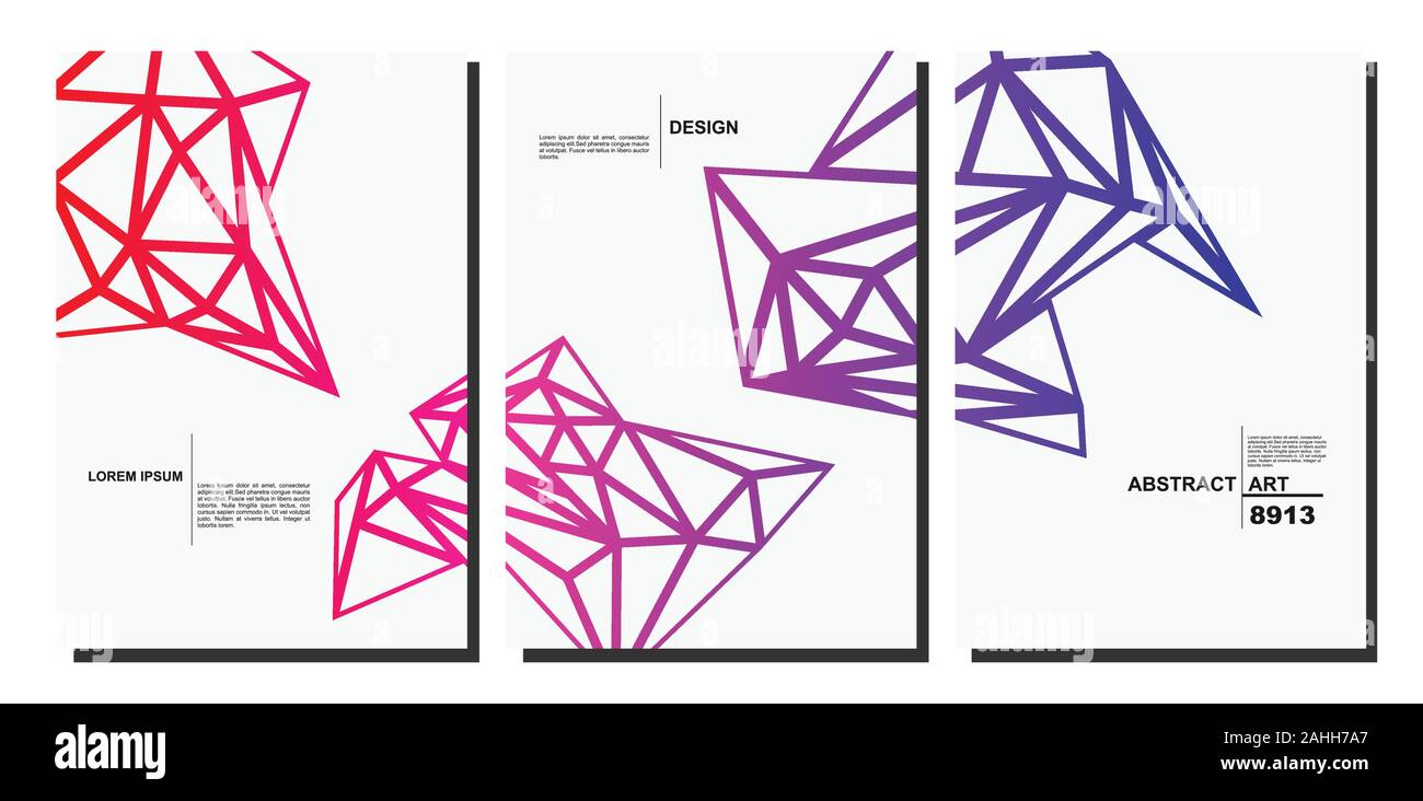 Modern geometry polygons line design. EPS 10 vector for covers ...