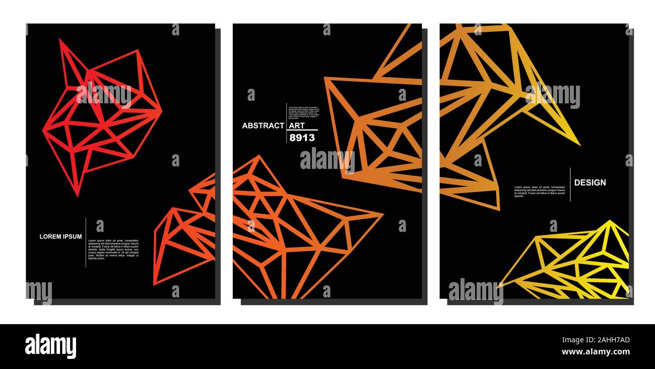 Modern geometry polygons line design. EPS 10 vector for covers ...