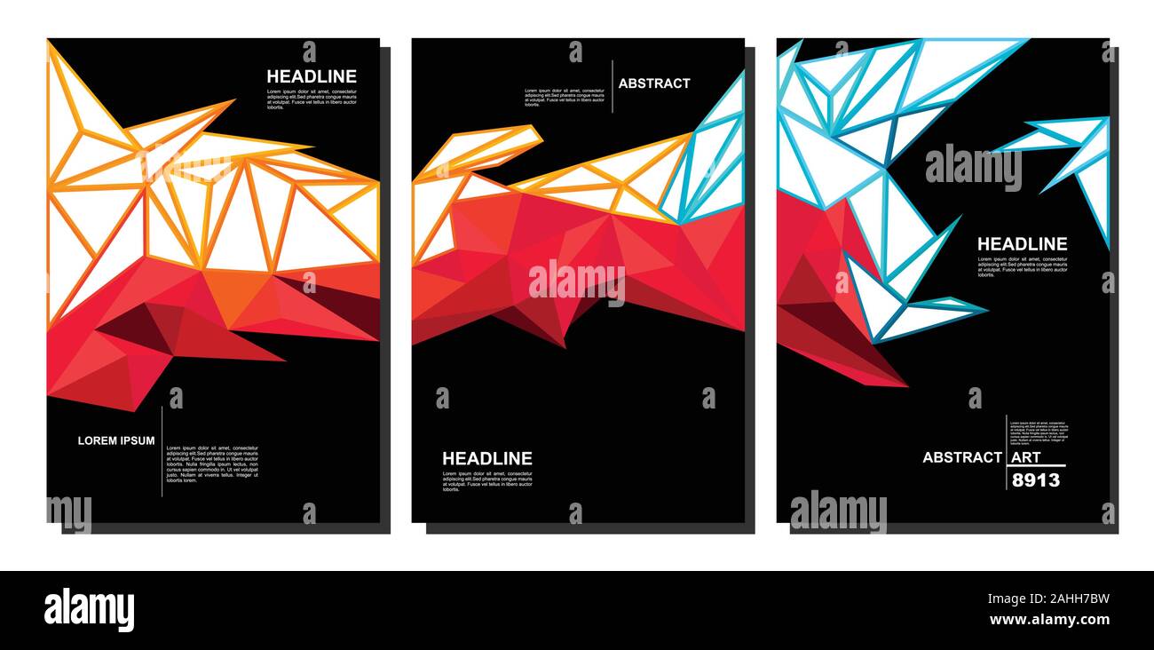 Modern geometry polygons line design. EPS 10 vector for covers ...