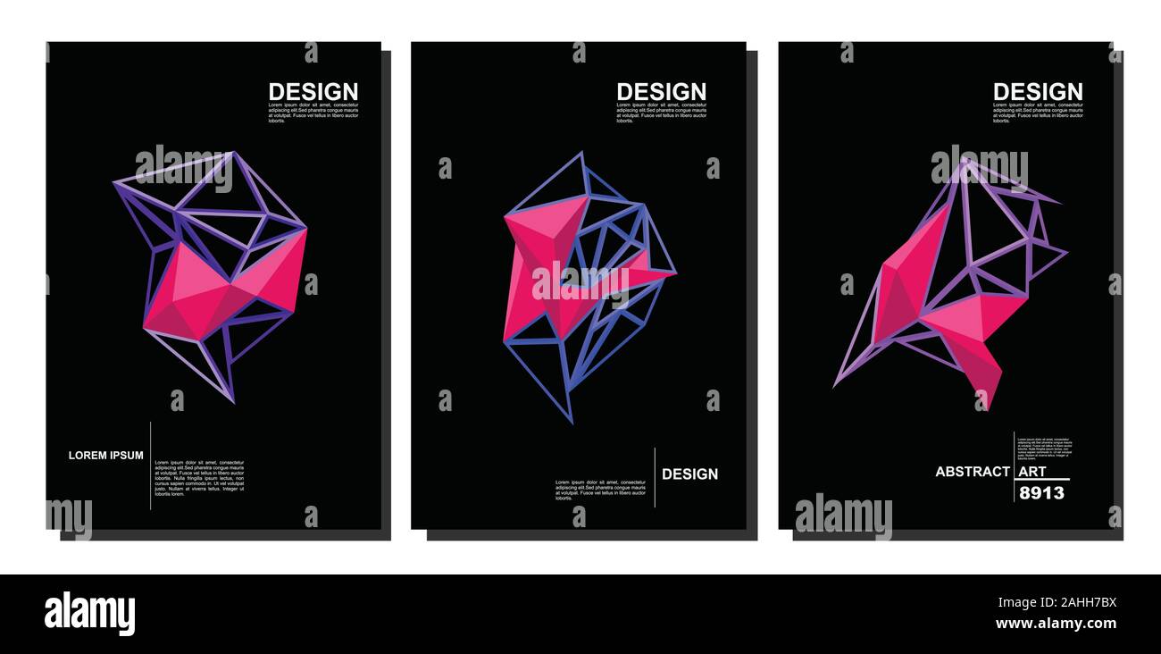 Modern geometry polygons line design. EPS 10 vector for covers ...