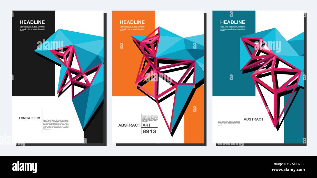 Modern geometry polygons line design. EPS 10 vector for covers ...