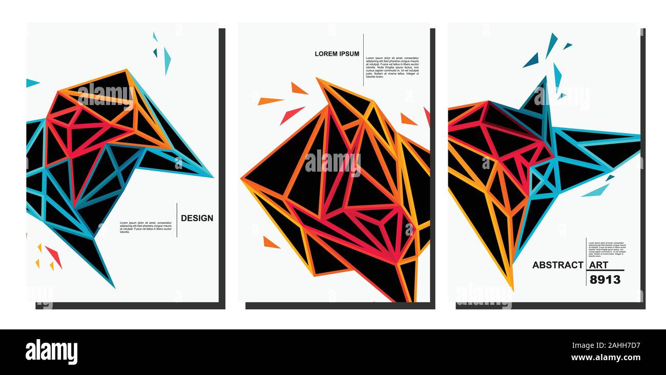 Modern geometry polygons line design. EPS 10 vector for covers ...