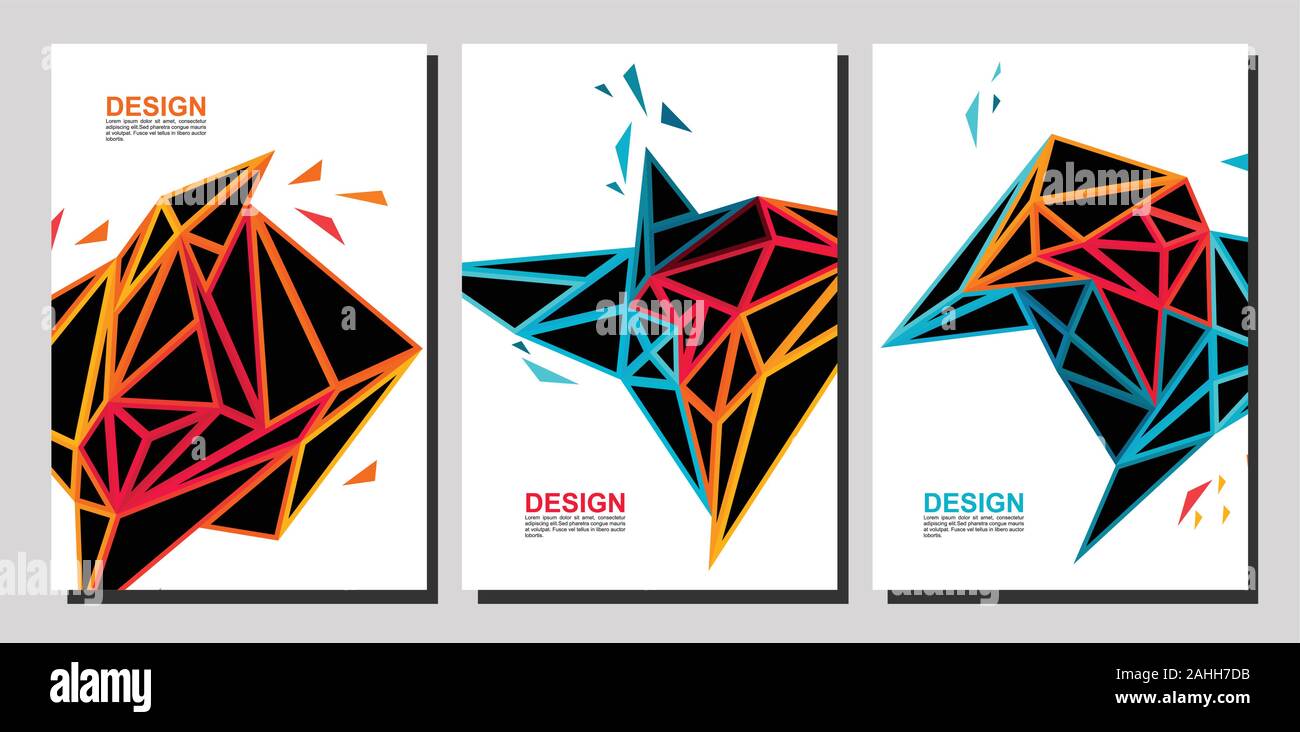 Modern geometry polygons line design. EPS 10 vector for covers ...