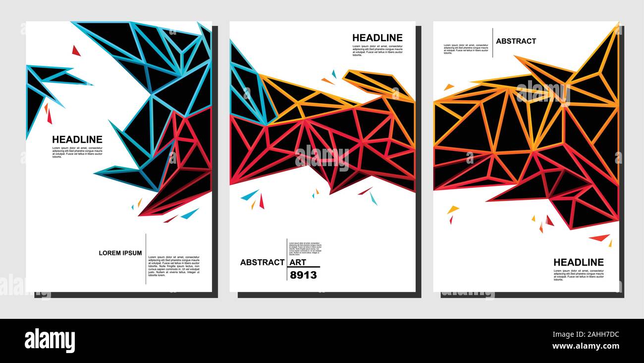 Modern geometry polygons line design. EPS 10 vector for covers ...