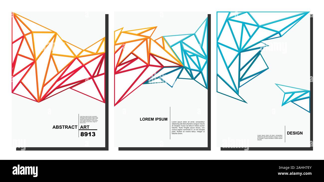 Modern geometry polygons line design. EPS 10 vector for covers ...