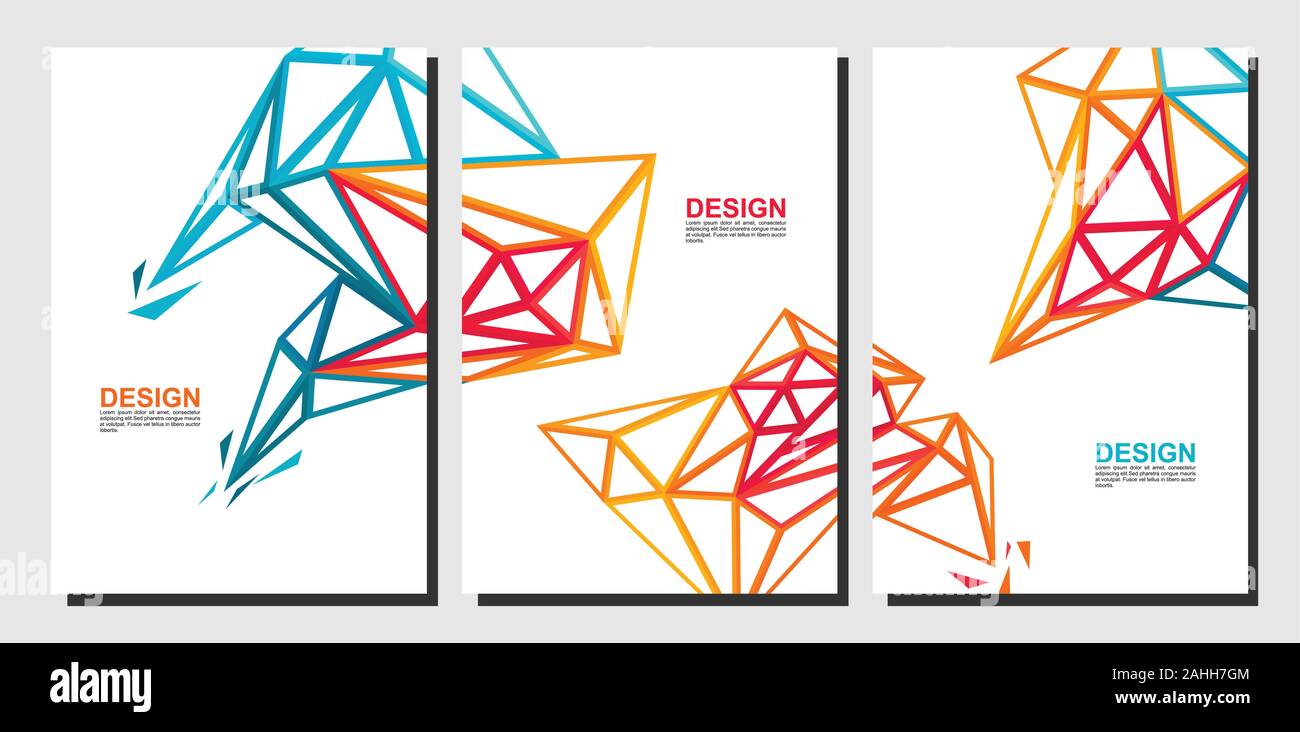 Modern geometry polygons line design. EPS 10 vector for covers ...