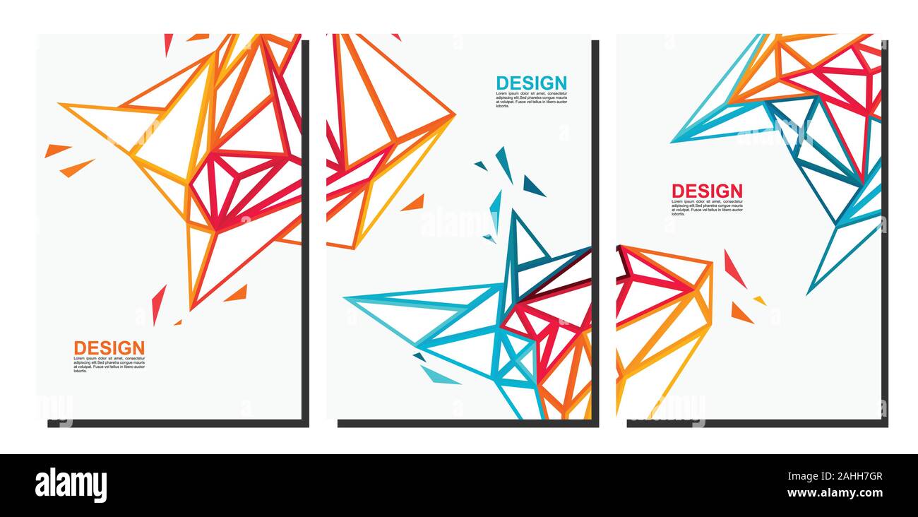 Modern geometry polygons line design. EPS 10 vector for covers ...