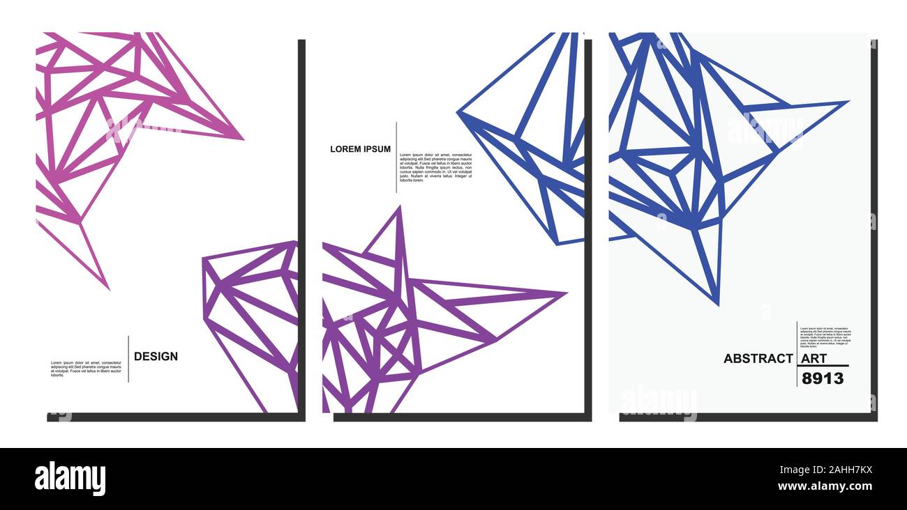 Modern geometry polygons line design. EPS 10 vector for covers ...