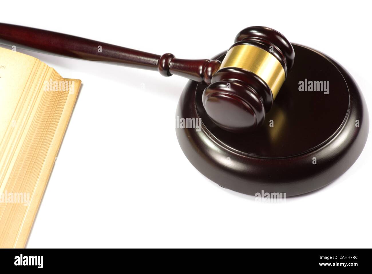 A judge gavel and a book Stock Photo - Alamy