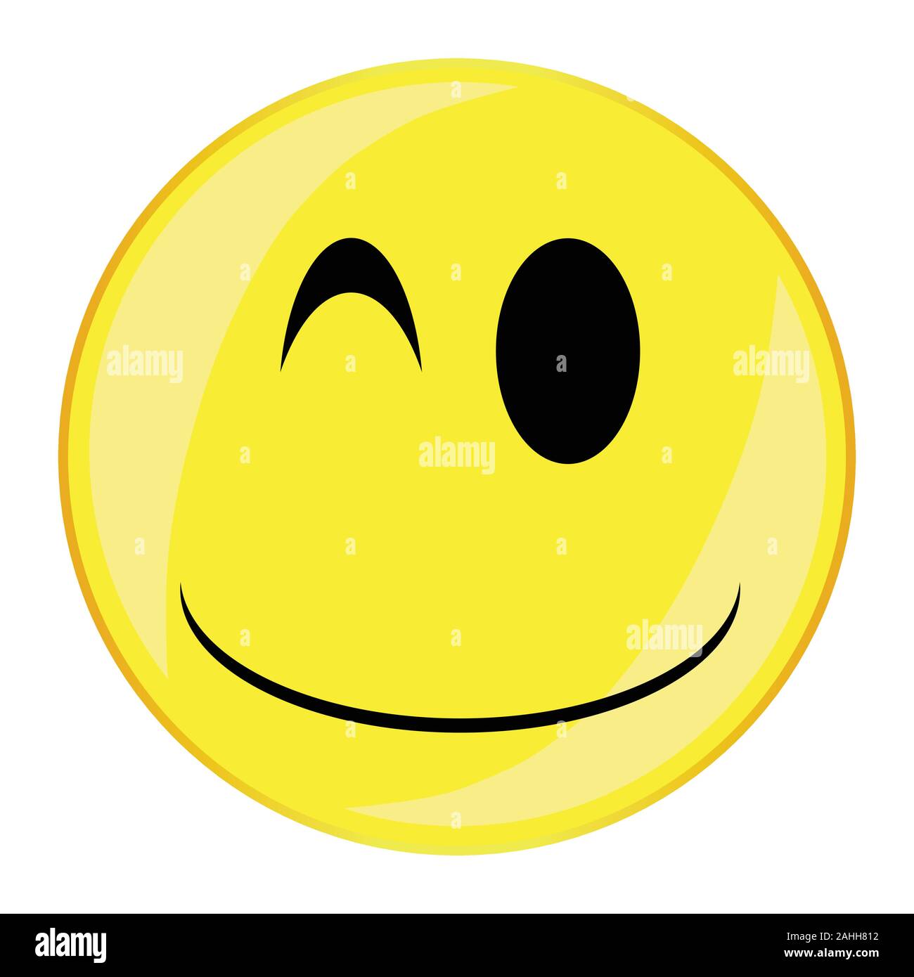 A silly smile face button isolated on a white background Stock Vector ...
