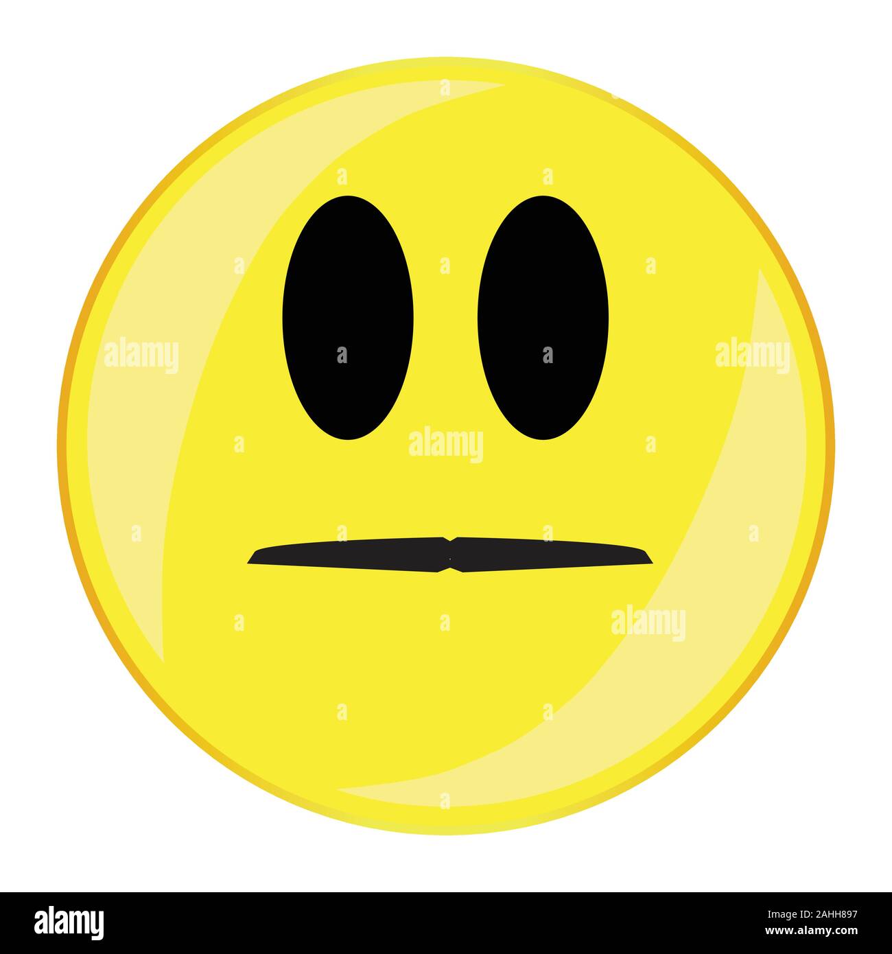 A pencil mustache smile face button isolated on a white background ...