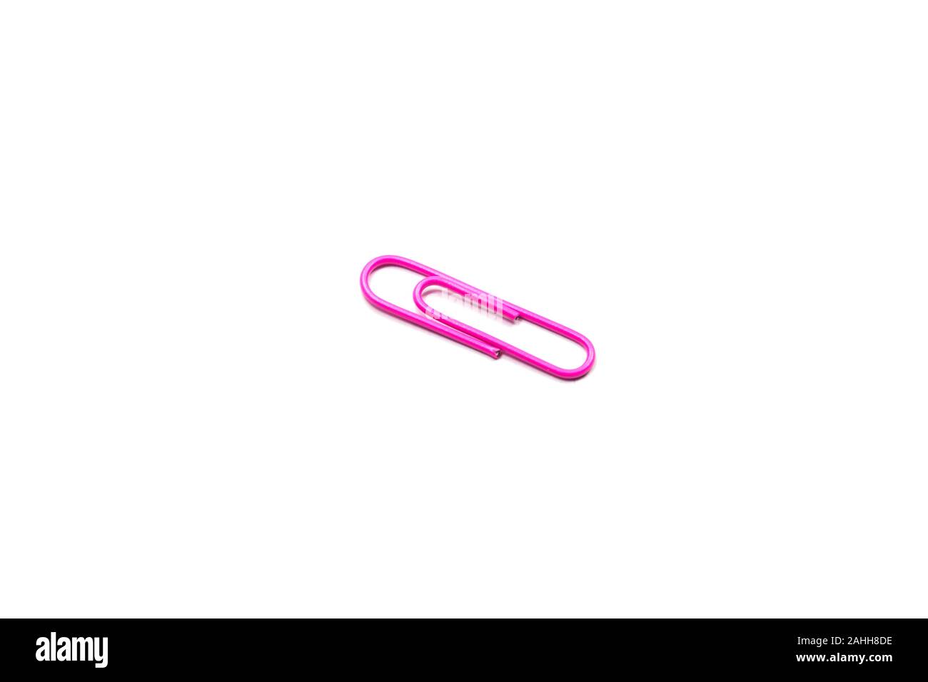 A pink paper clip Stock Photo - Alamy