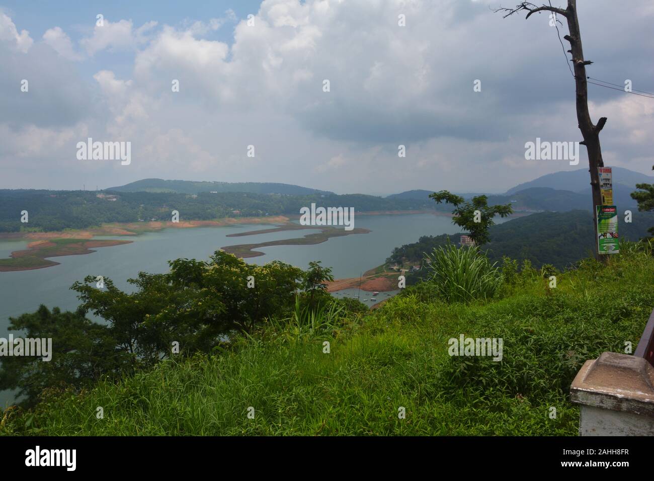 Barapani or Umiam Lake of Shillong, Meghalaya as seen fron the view ...