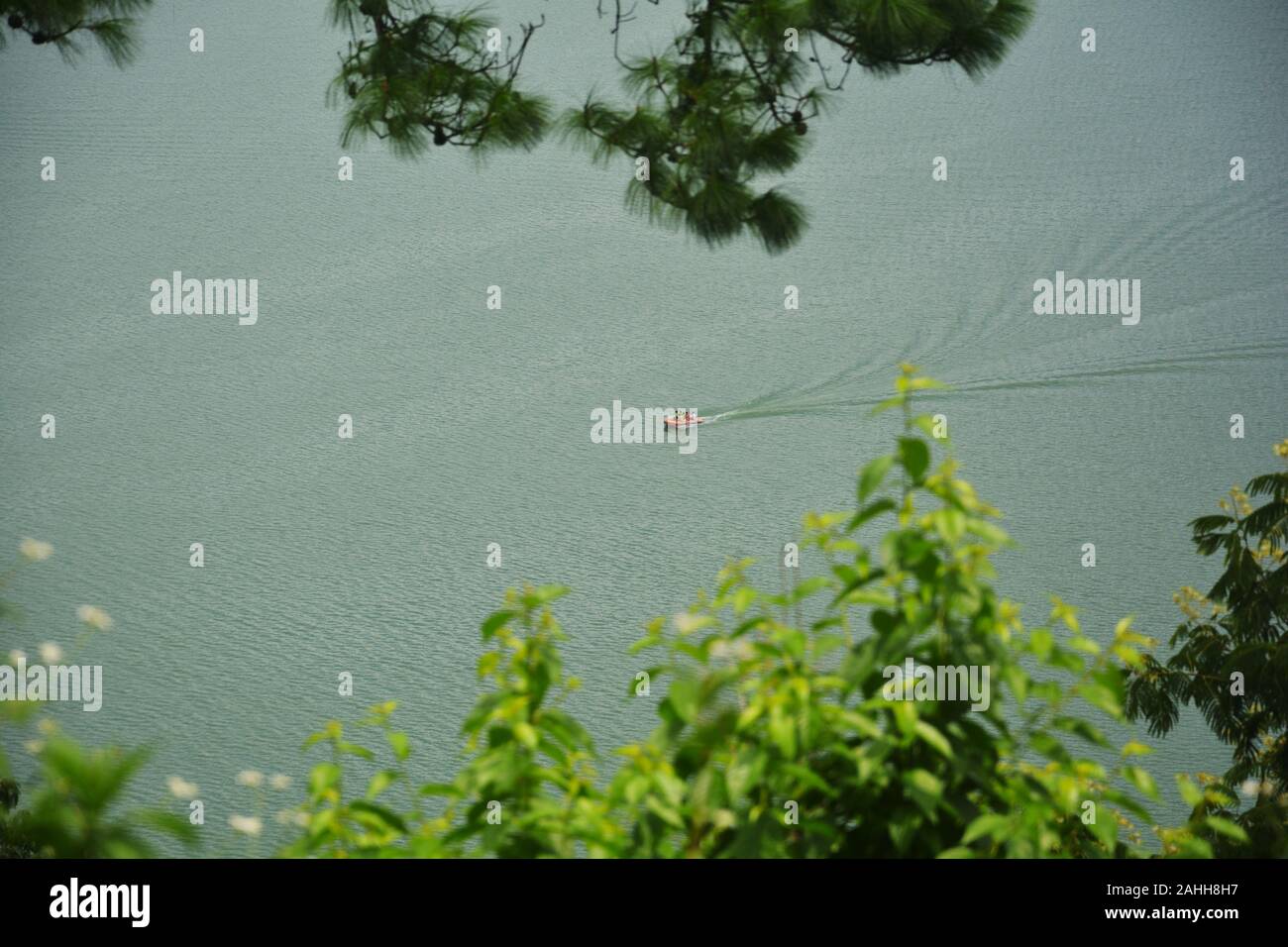 Barapani or Umiam Lake of Shillong, Meghalaya as seen fron the view ...