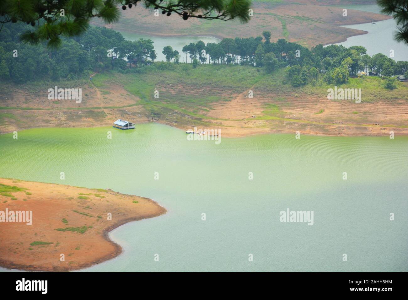 Barapani or Umiam Lake of Shillong, Meghalaya as seen fron the view ...