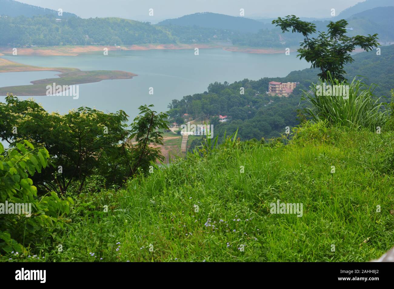 Barapani or Umiam Lake of Shillong, Meghalaya as seen fron the view ...