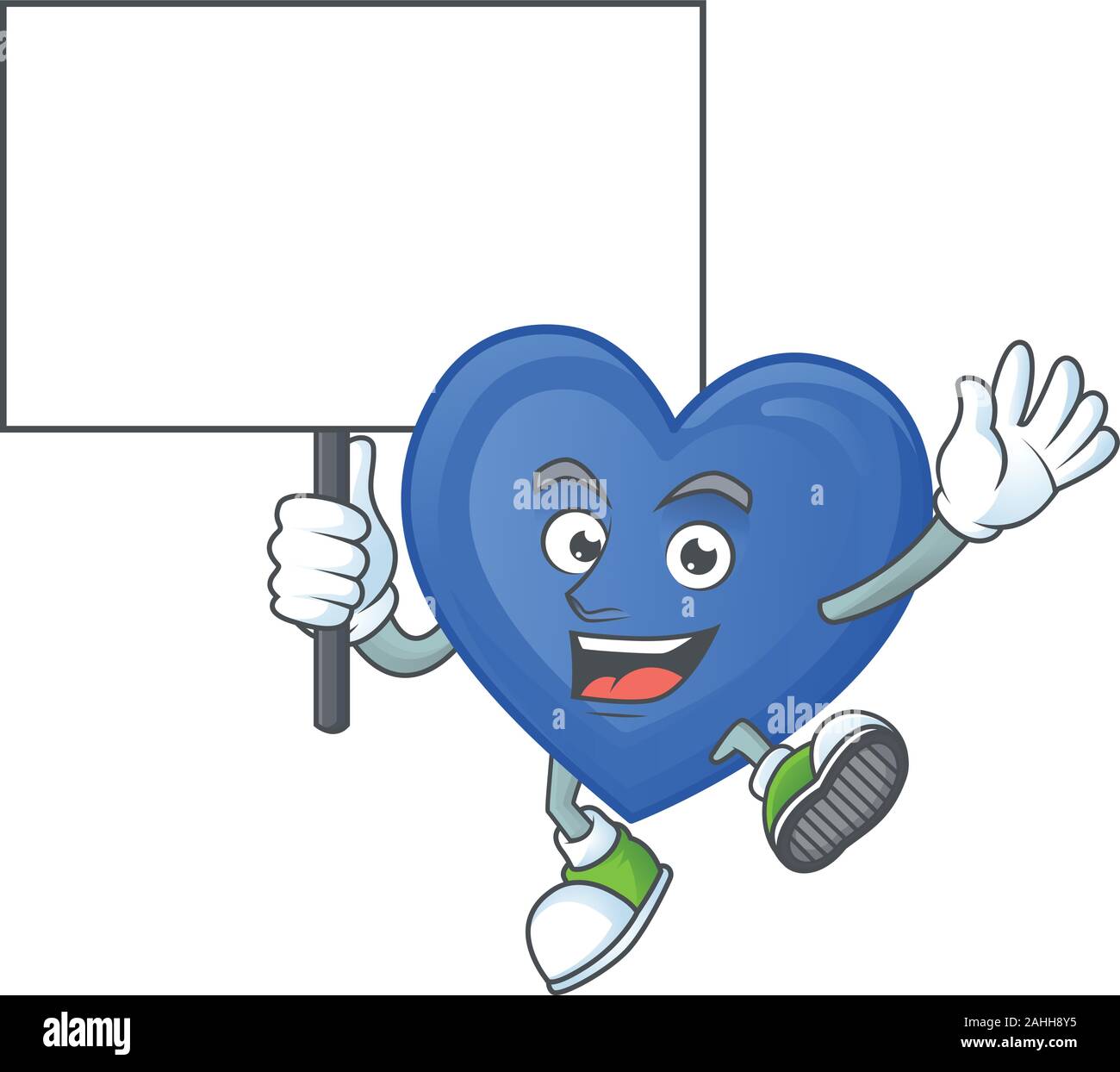 Blue love cute cartoon character style bring board Stock Vector Image ...