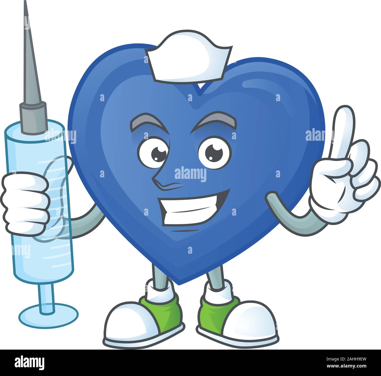 Character holding blue medical symbol Stock Vector Images - Alamy