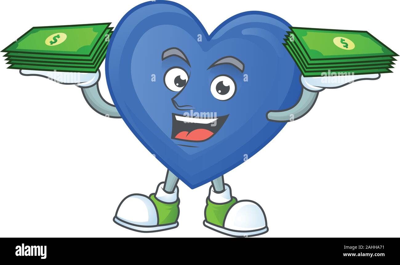Cartoon character heart shape dollar hi-res stock photography and ...