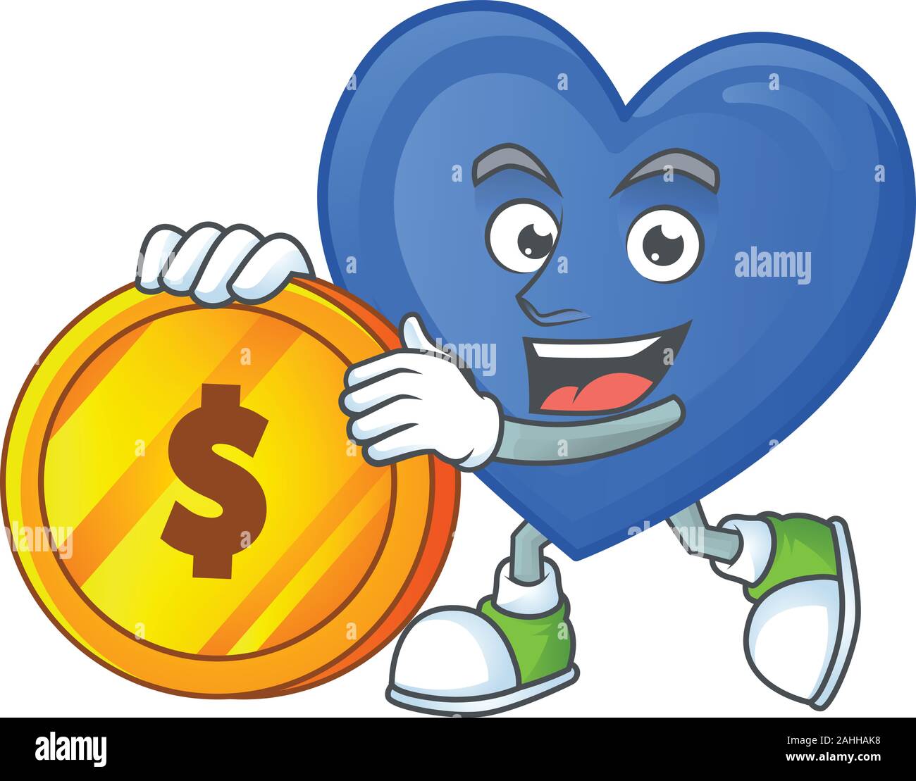 Cartoon character heart shape dollar Stock Vector Images - Alamy