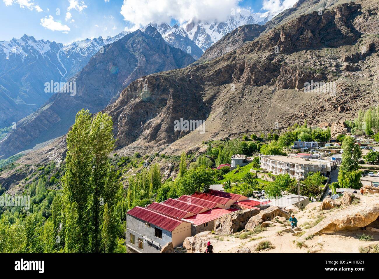 Karimabad Hunza Valley Breathtaking Picturesque Panoramic View of Snow ...