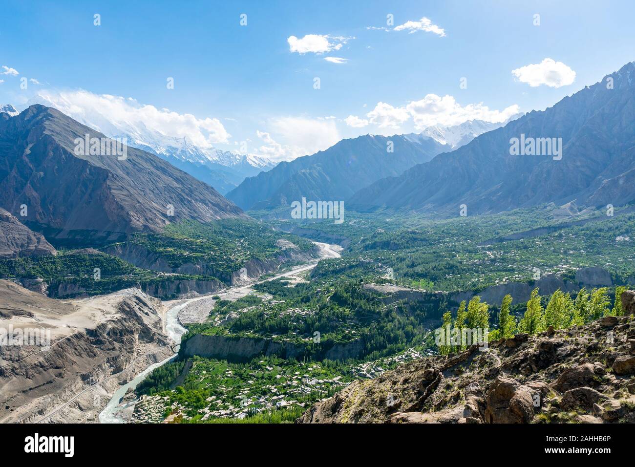 Karimabad Hunza Valley Breathtaking Picturesque Panoramic View of Snow ...