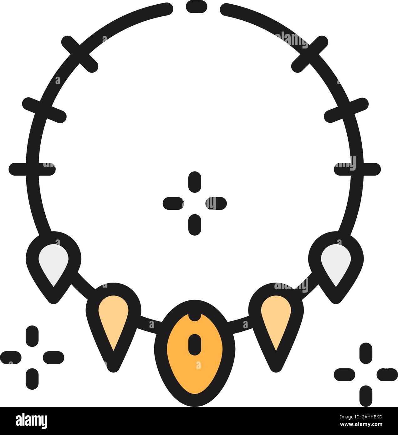 Necklace of teeth, prehistoric jewellery, primitive accessory color ...