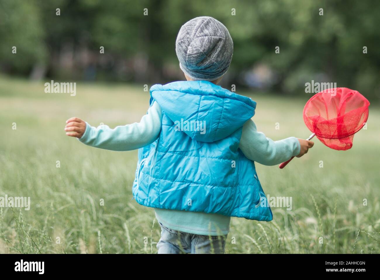 Boy butterfly net grass hi-res stock photography and images - Alamy